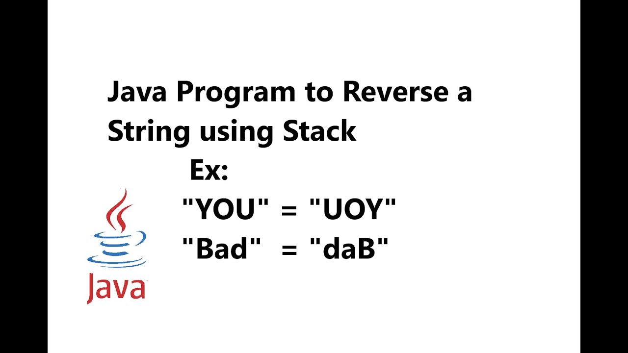Java Program to Reverse a String using Stack