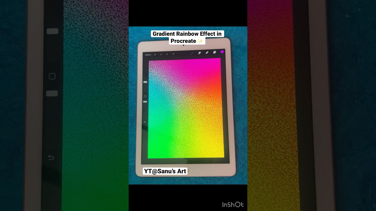 ProCreate Tutorial - Gradient Rainbow Effect in Procreate ✨ #shorts