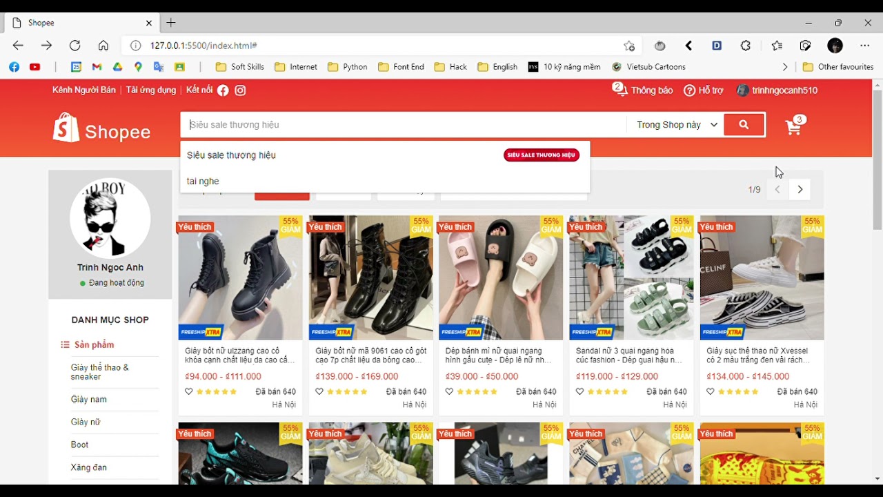 Shopee Clone full HTML + CSS (Responsive) updated