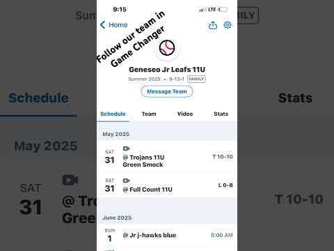 Game Changer available on the app store (not sponsored)#baseball #gamechanger #join