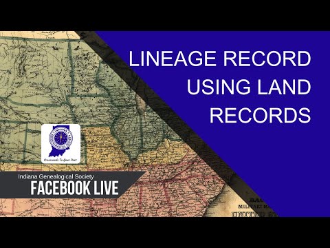 Lineage Research Using Land Records