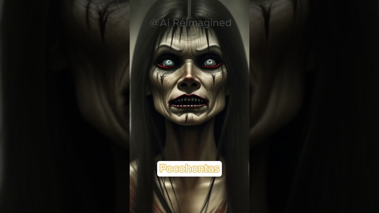 What if Disney princesses were in a horror movie? #shorts #disney #aiart #scary
