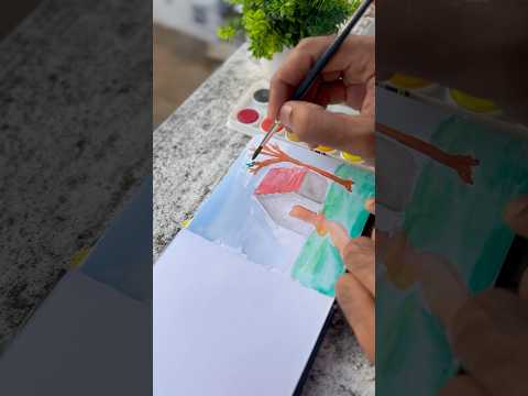 Easy watercolour painting in Tamil #painting #watercolorpainting