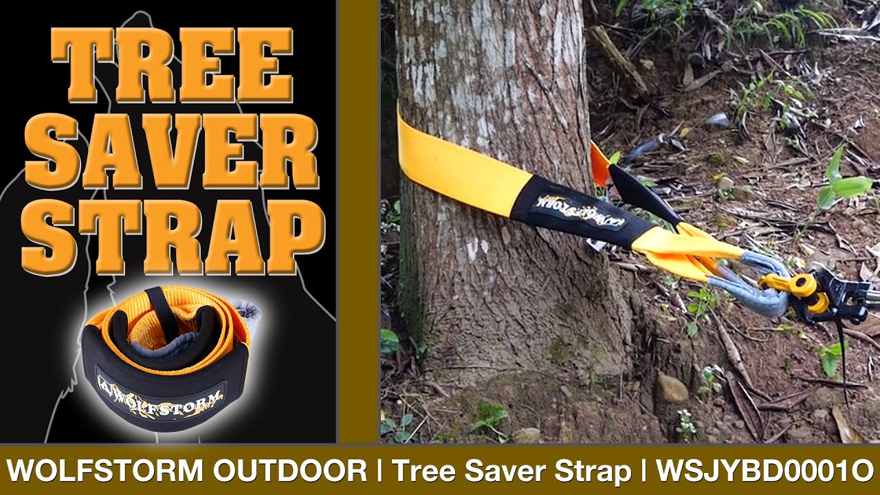 WOLFSTORM Off-Road Tree Saver/Recovery Tow Strap with 41,800 lb Break Strength (WSJYBD0001O)