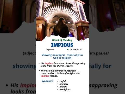 IMPIOUS | Meaning of Impious | Word Of The Day