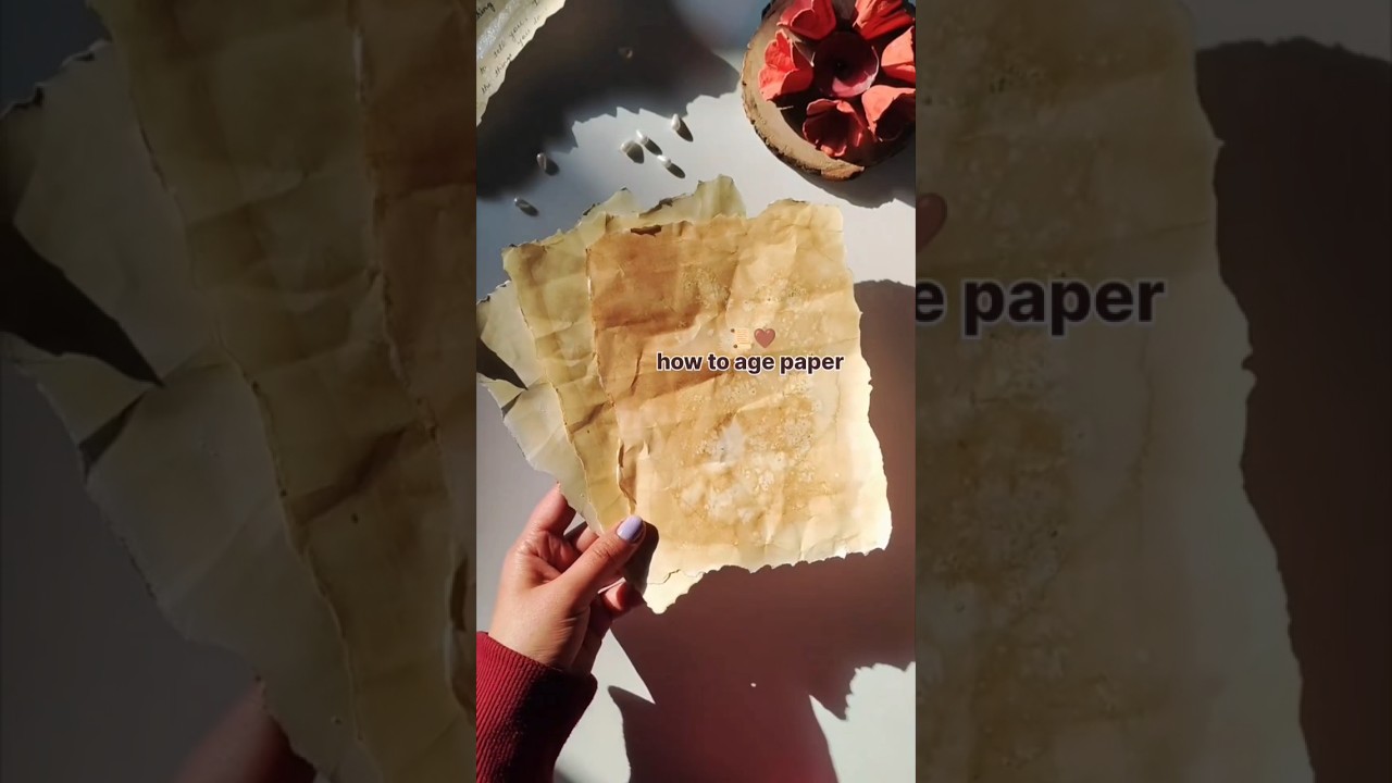 How to make age paper 🥀✨|making old paper ✨🍁|#shorts #diy #diycrafts