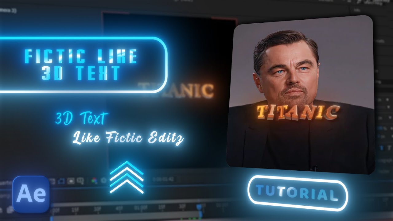 FICTIC Like 3D Text Tutorial | After Effects