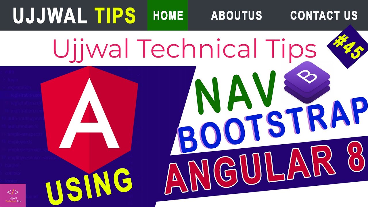 Build a responsive Bootstrap 4 Navbar in Angular 8 | Add Navigation menu (bootstrap) angular 8