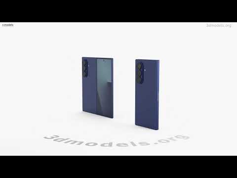Pre-release Samsung Galaxy Z Fold7 Blue 3D model by 3DModels.org