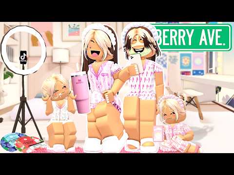 SLEEPOVER WITH MY SISTER IN MY NEW ROOM *VOICED* BERRY AVENUE