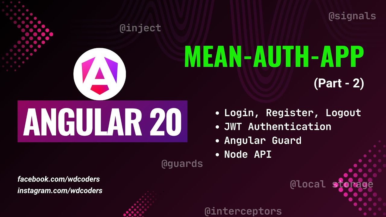 Angular Authentication with Interceptors & Guards | Login & Register with JWT API (MEAN Stack)