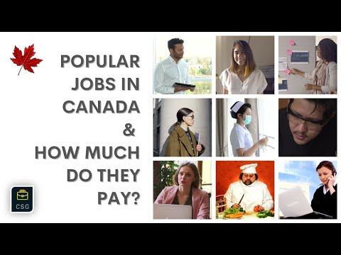 Popular Jobs in Canada, NOC codes & Wages/ Salary