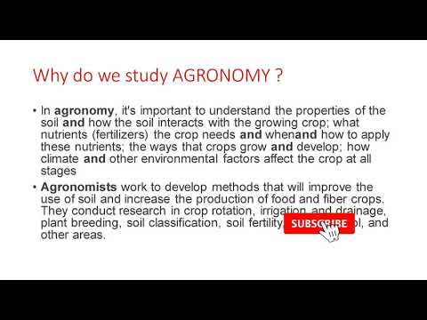What Is Agronomy / Introduction Of Agronomy