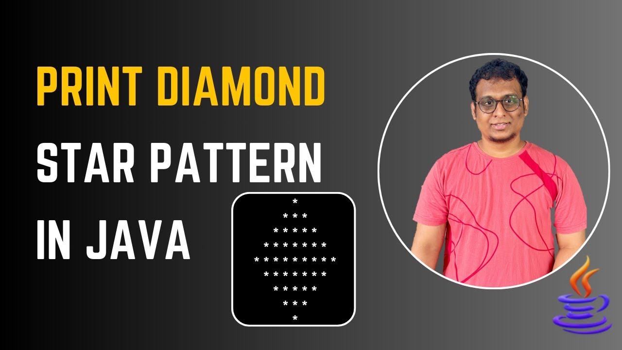 Print Diamond Shape Star Pattern in Java |  || Java Pattern Programs || Coding Pills