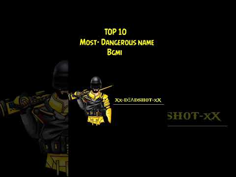 Top 10 Dangerous Names For Free Fire/ BGMI | Top 10 Attitude Names