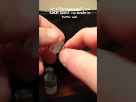 Insulin Humalog and Humulin N how to Draw up in your Syringe