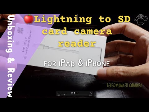 Apple lightning SD card camera reader for ios devices unboxing and review