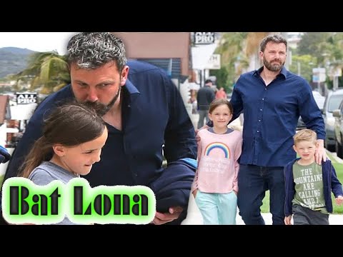 Ben Affleck kisses daughter Seraphina as he takes his kids to church