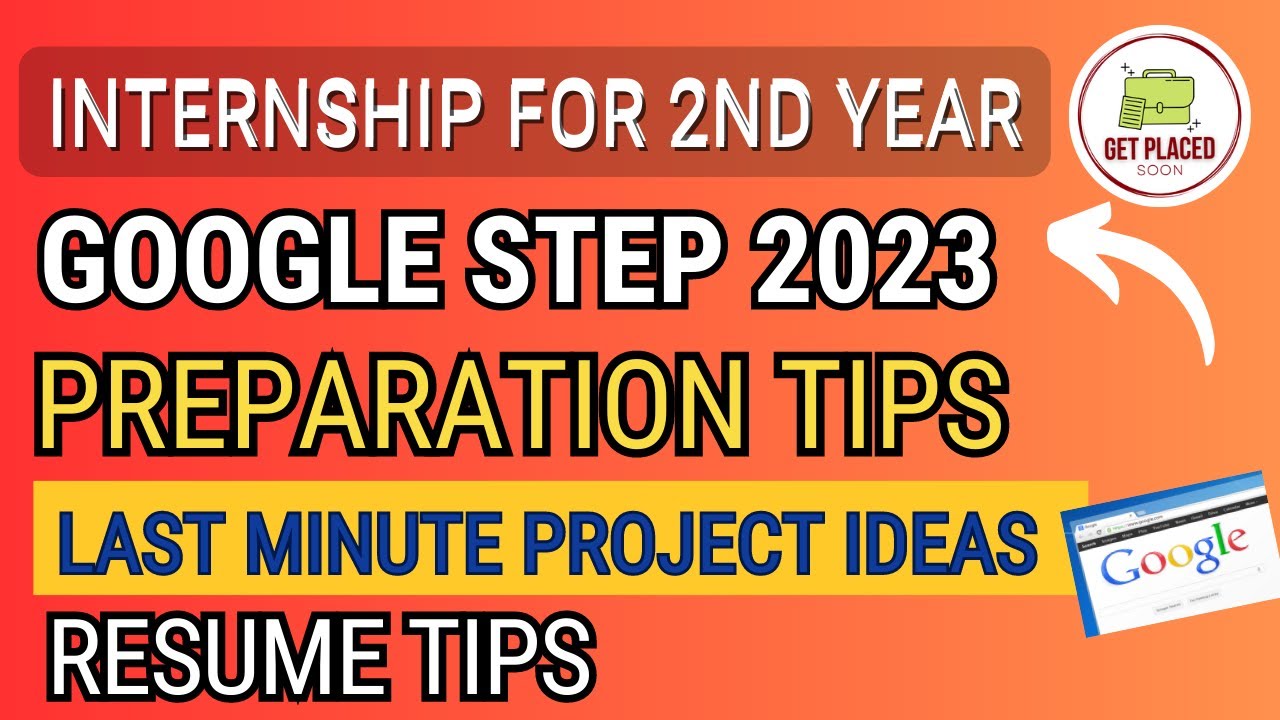 Google STEP Internship 2023-How to prepare for Google Step Intern 2nd year 2025 | Apply Now|(FAST!)