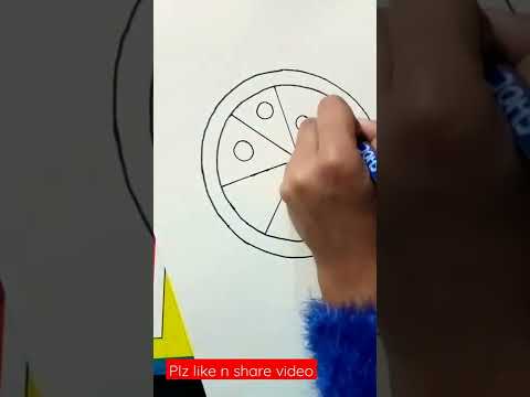 How to draw a pizza easy step by step plz like n share this video