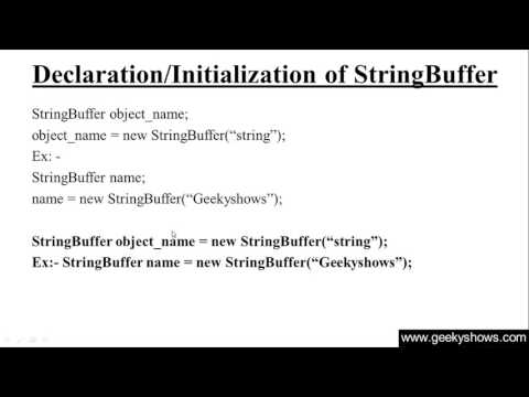 Learn 240 Declaration and Initialization of String Buffer in Java Programming Hindi - Mind Luster