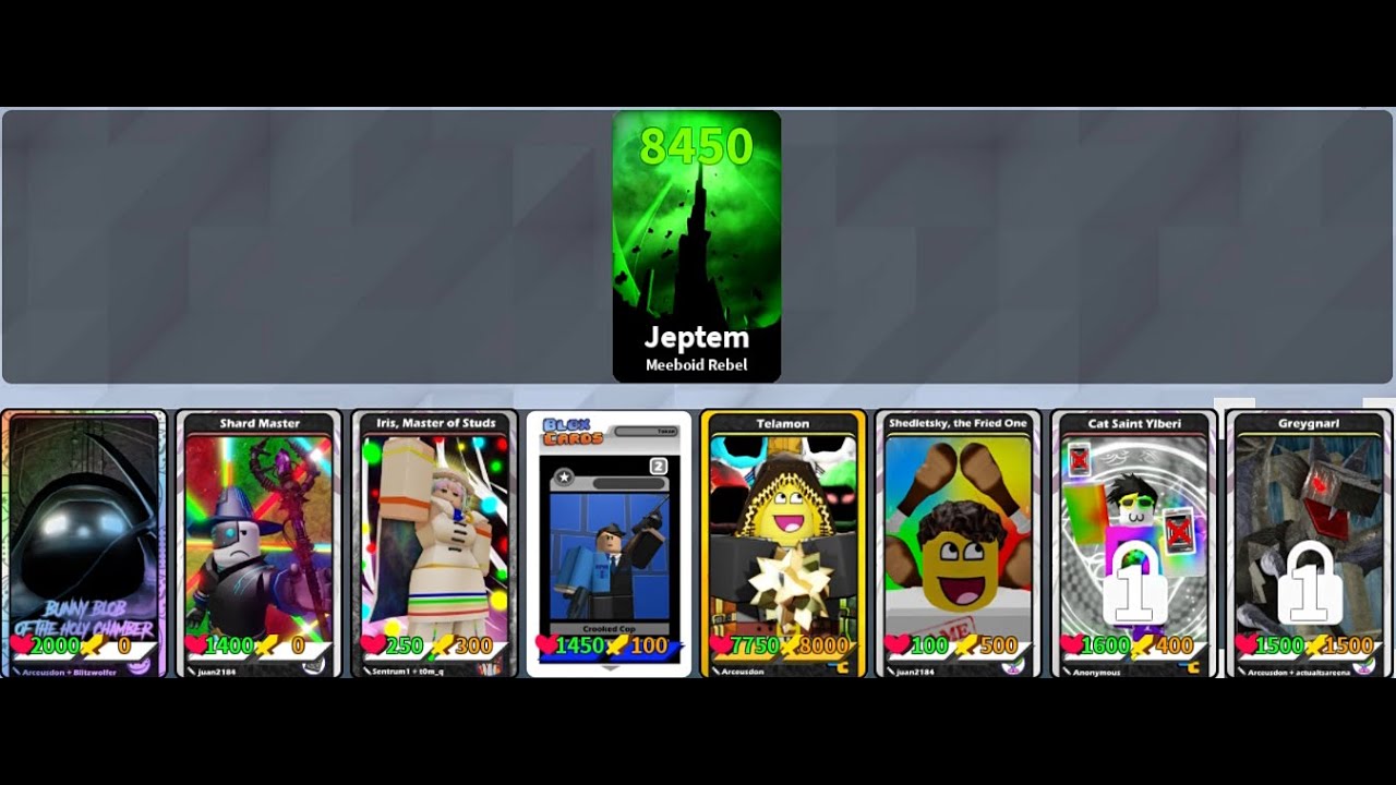 Blox cards Telamon vs Jeptem