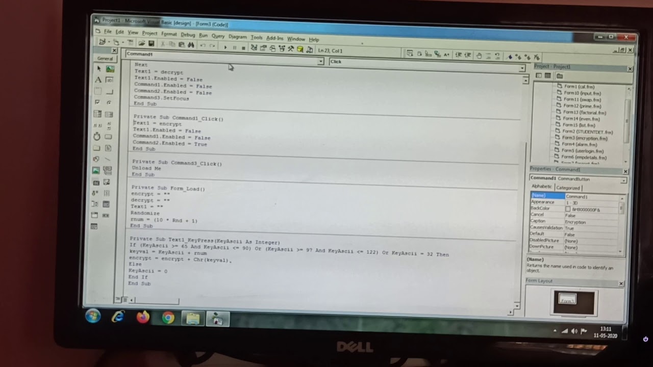 Encryption and Decryption program in visual basic
