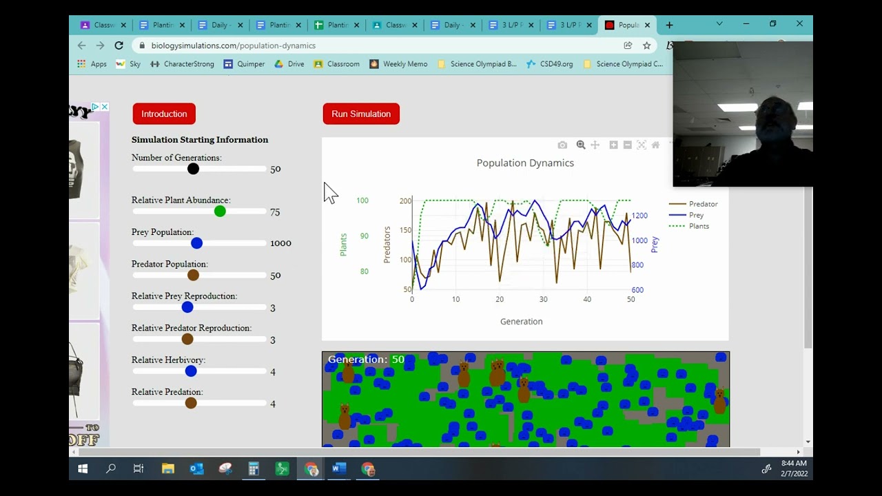 #3L/P Population Dynamics Simulation