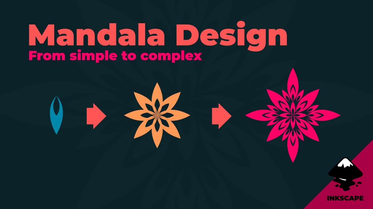 Mandala Design (from simple to complex) on Inkscape.  | Graphic Design | ManjaroXFCE Linux | Sab GFX