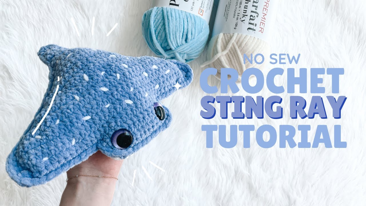 NO SEW Crochet Sting Ray Step-by-Step Tutorial!