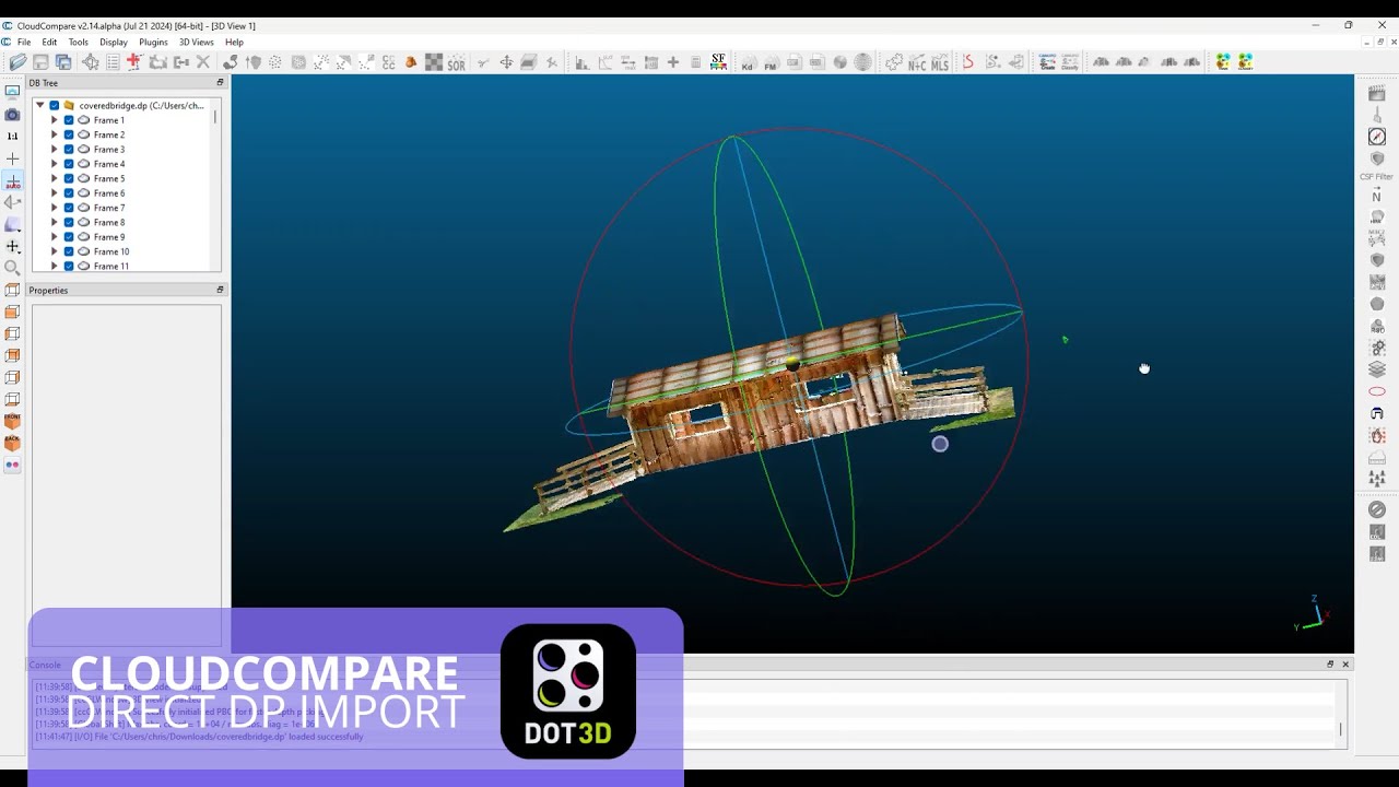 Dot3D to CloudCompare | Direct DP Import Workflow