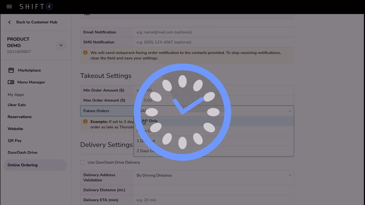 Online Ordering: Takeout & Delivery Settings