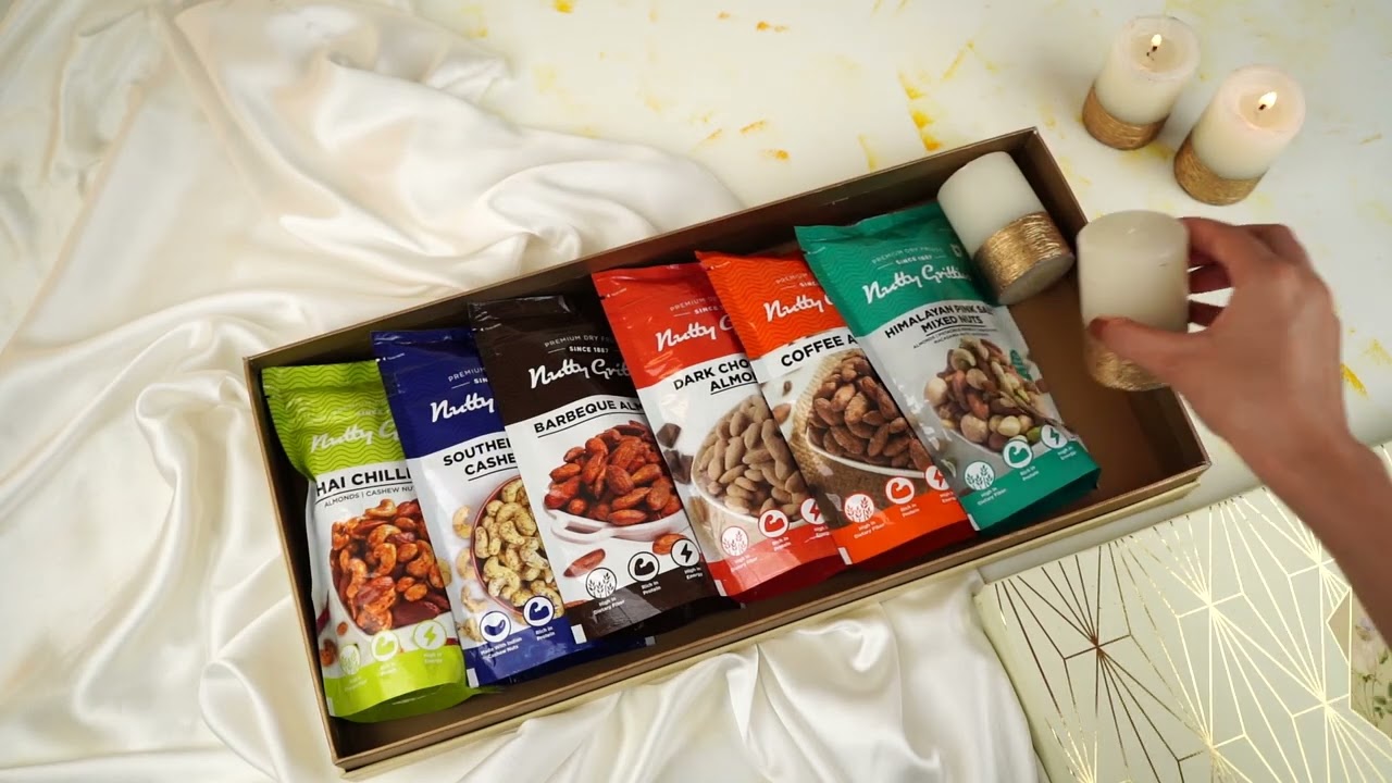 Nutty Gritties Platinum Gift Box | Flavoured Nuts & Dry Fruits | Gourmet Gifting