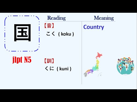 KUNI_国 (Country) - JLPT_N5_KANJI (Japanese language)