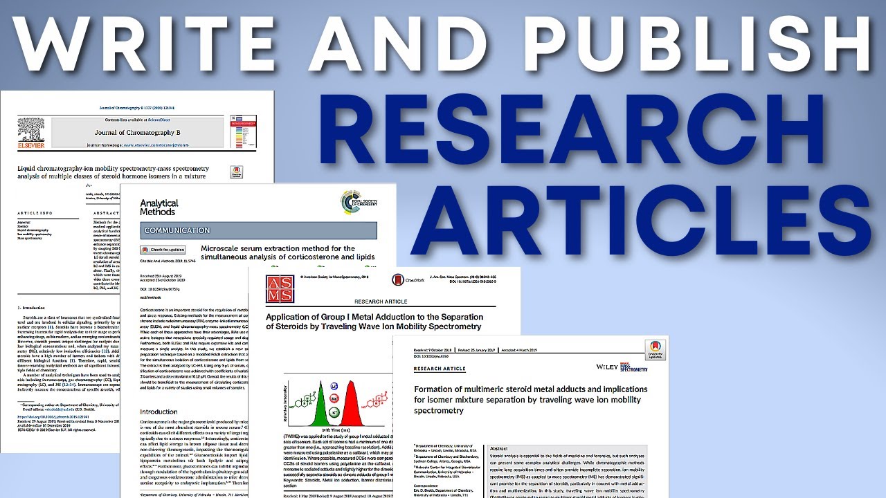 How to Write and Publish Research Articles in Journals: Start writing your papers faster!
