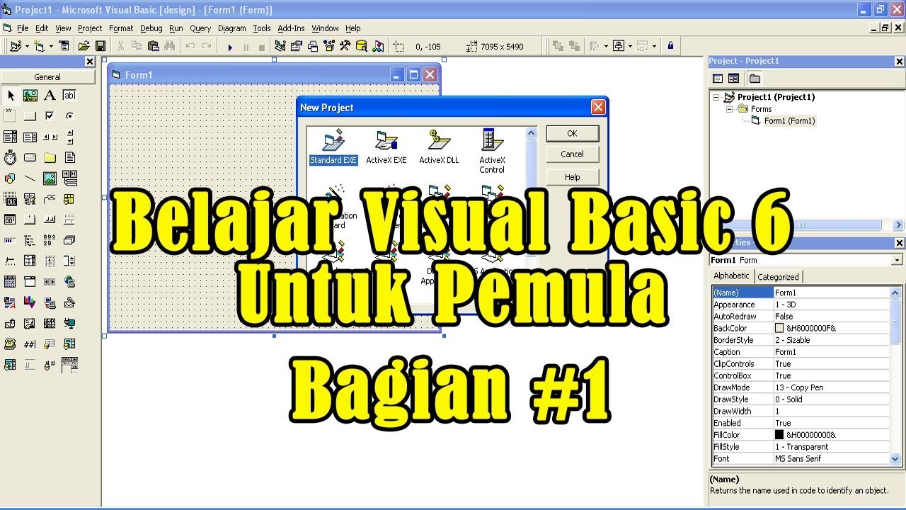 Belajar Visual Basic 6 Untuk Pemula Bagian 1
