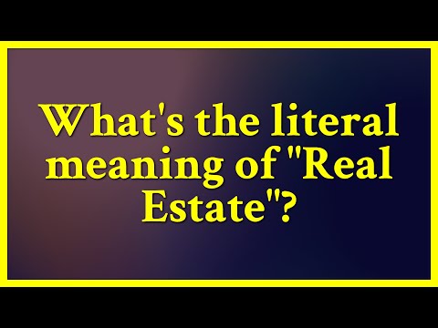 The real in real estate (AmE) or real property (BrE) is archaic, meaning of actual or physical th...
