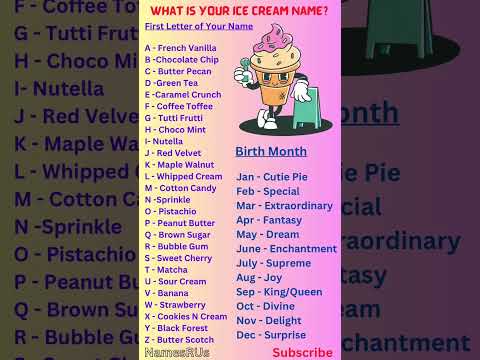 What is Your Ice Cream Name? 🍨🍦🥶 #shorts #short #justforfun #funshorts #funnyshorts