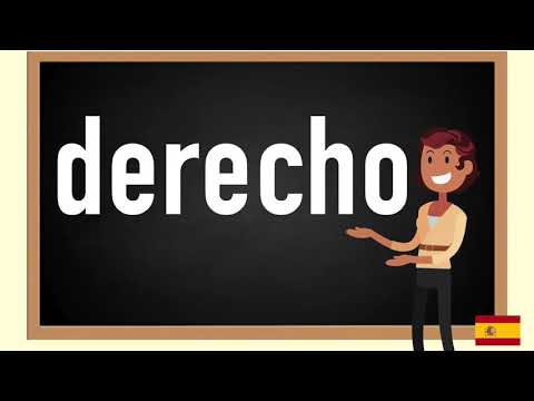 How to pronounce derecho in Spanish