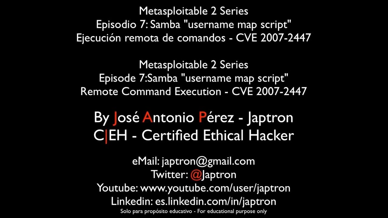 Metasploitable 2 Series - Episode 7 - Samba 