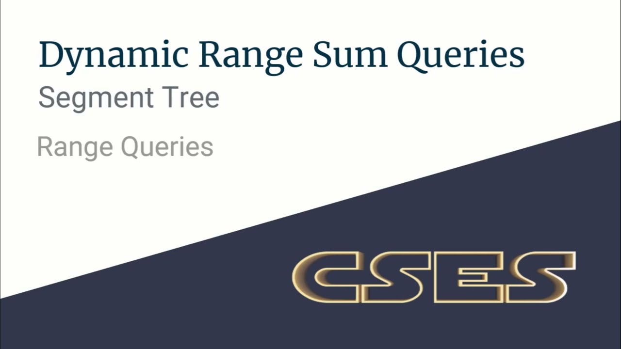 E05 : Dynamic Range Sum Queries | Range Queries | CodeNCode