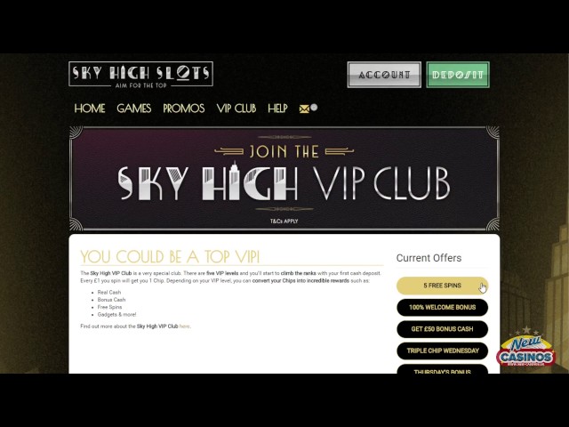 Sky High Slots: A new luxurious casino | NewCasinos.com