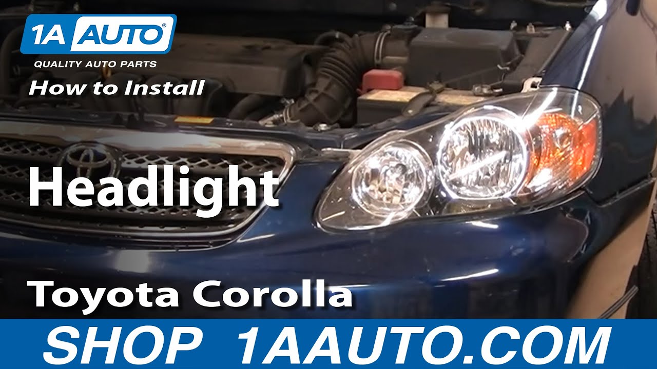 How to Replace Headlight 03-04 Toyota Corolla