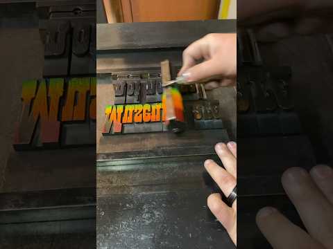 Letterpress printing a phrase in multiple ink colors