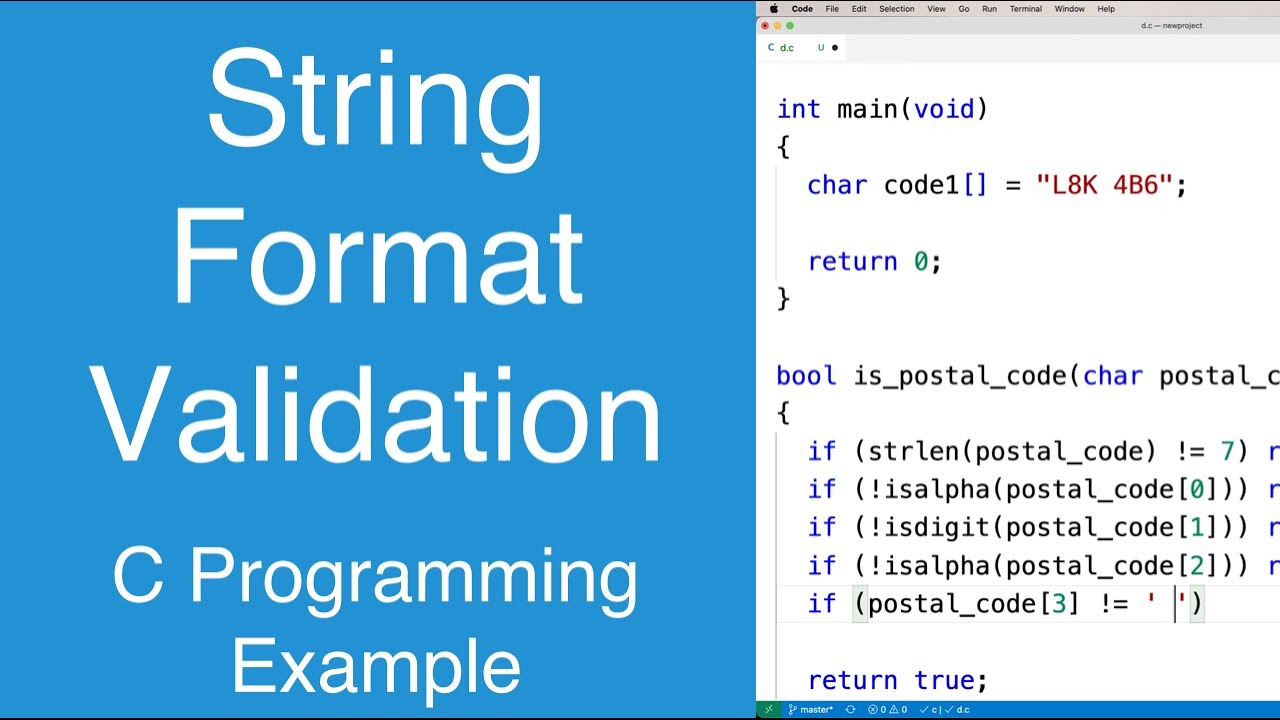 String Format Validation | C Programming Example