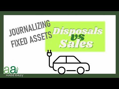 How to Journalize Fixed Asset Sales and Disposals