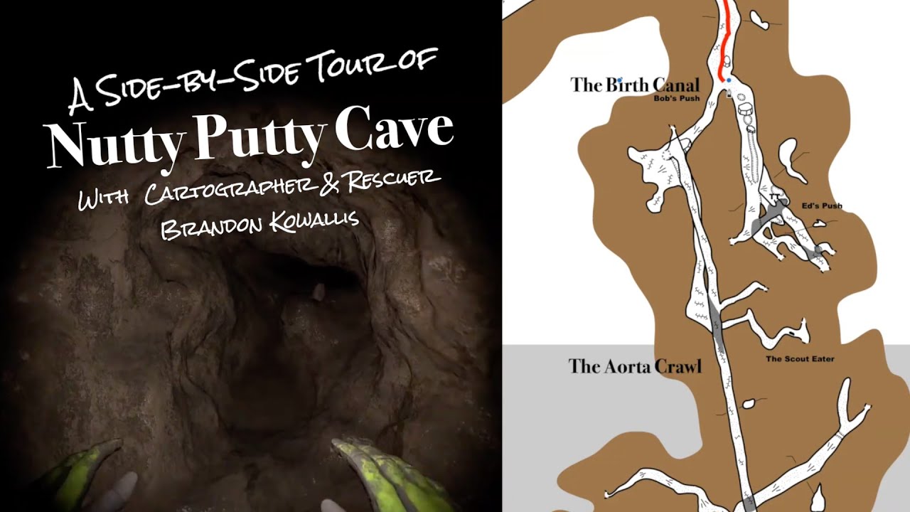 Nutty Putty Cave Side-by-Side 3D VR and Position on Map with Brandon Kowallis