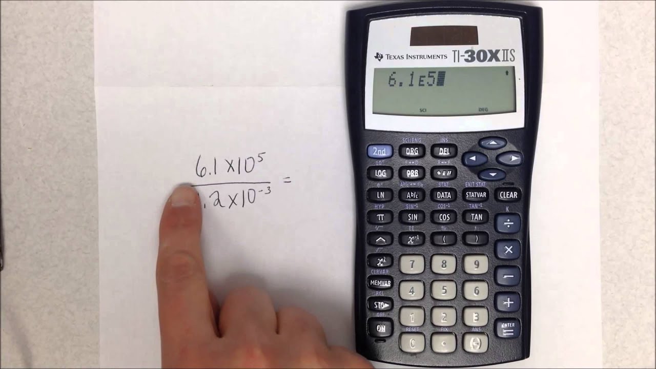 Scientific Notation on the TI30X-IIS