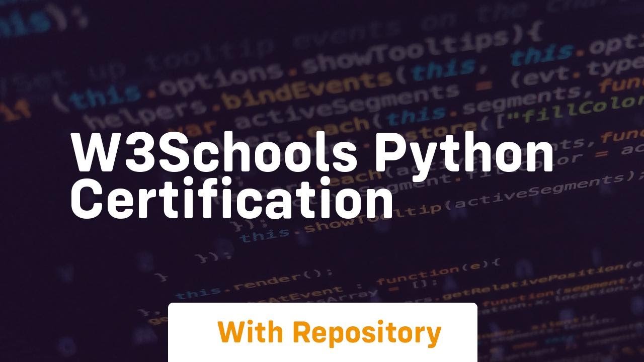 w3schools python certification