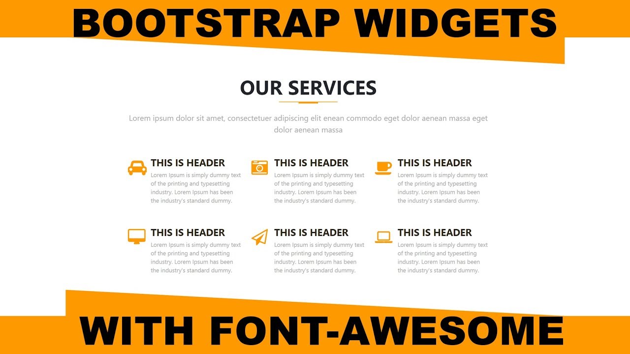 Cool Services UI Design - Bootstrap widgets - Services widget